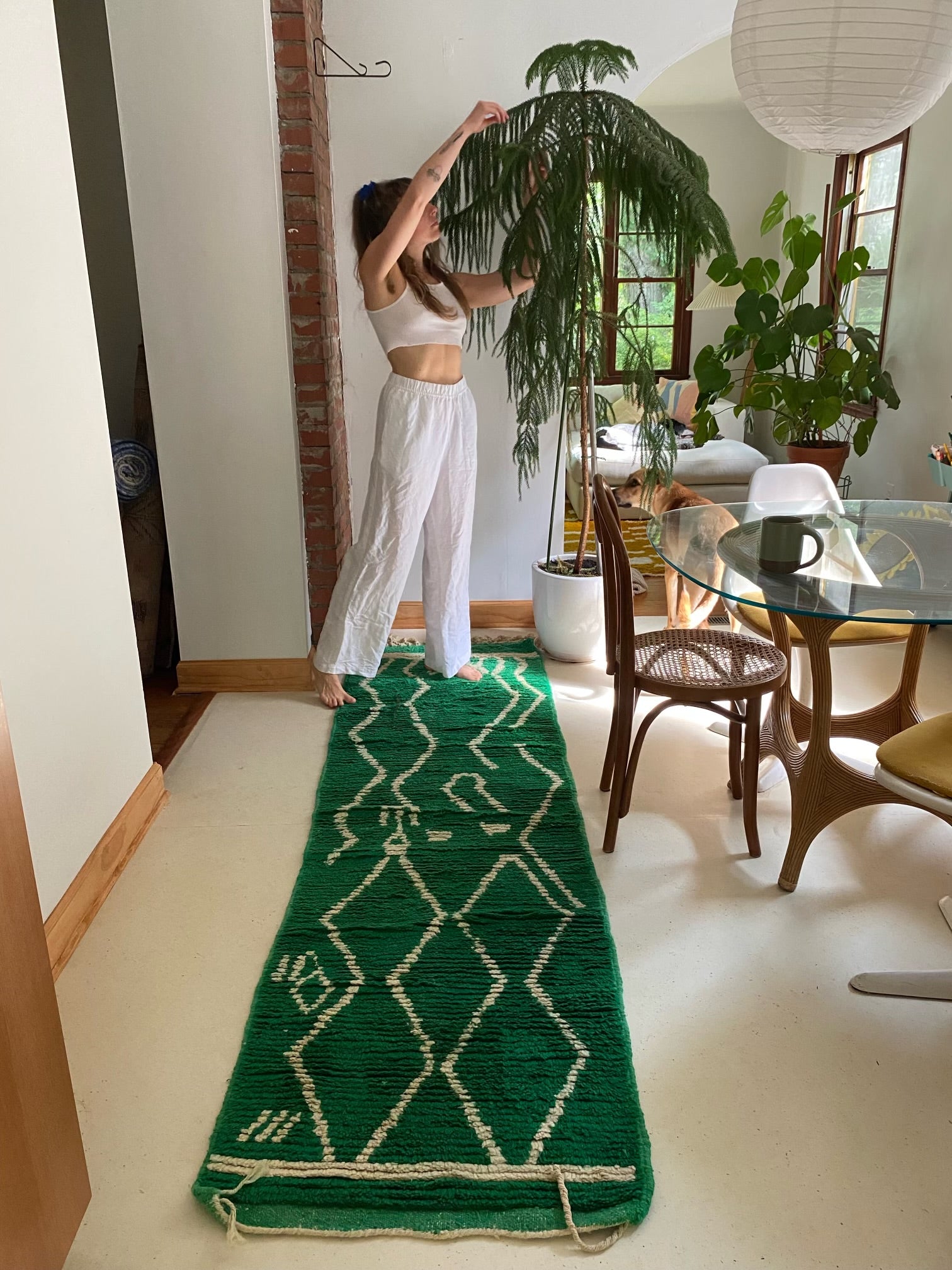 Isle Green Moroccan Runner | Lost Hunt Vintage